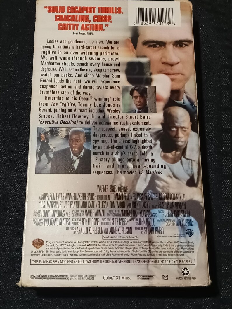 U.S. Marshals (VHS Movie) - Etsy