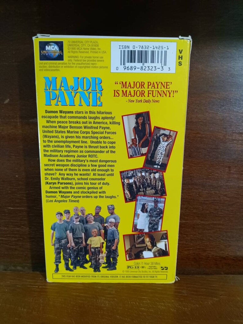 Major Payne (VHS MOVIE) - Etsy