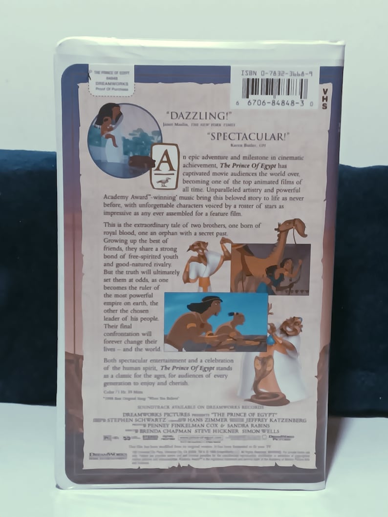 The Prince of Egypt (VHS MOVIE) - Etsy