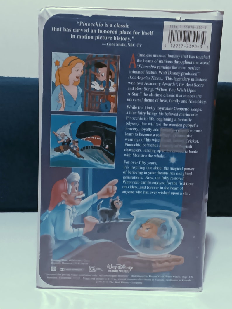 Pinocchio (VHS MOVIE) - Etsy