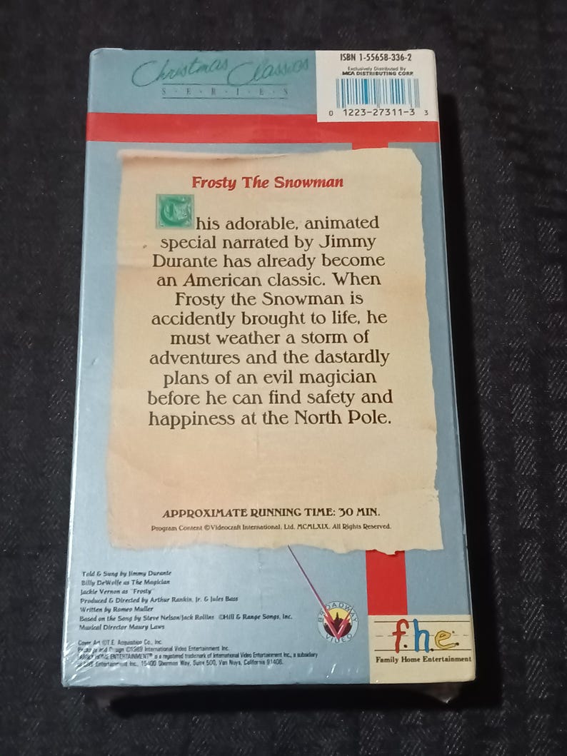 Frosty the Snowman (VHS Movie) - Etsy