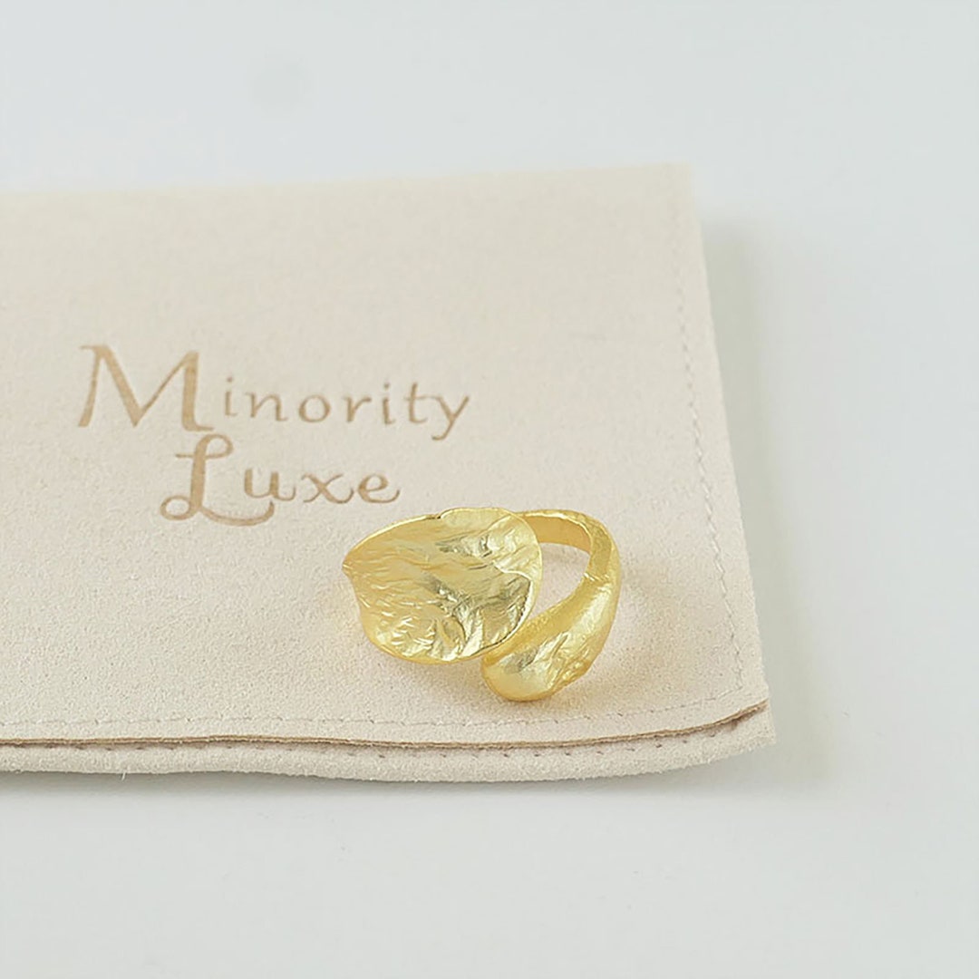 Mat Gold Color Concave Textured Sterling Silver Wedding - Etsy