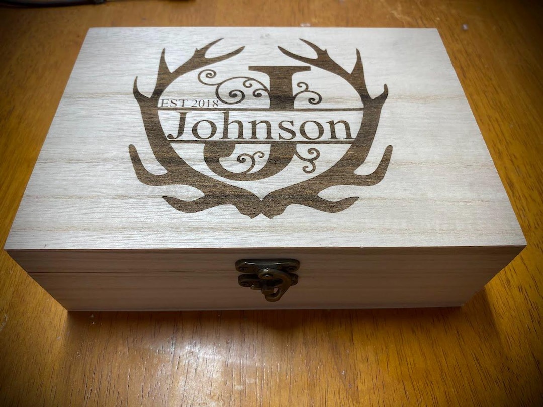 Custom Wooden Laser Engraved Domino Storage Box - Etsy