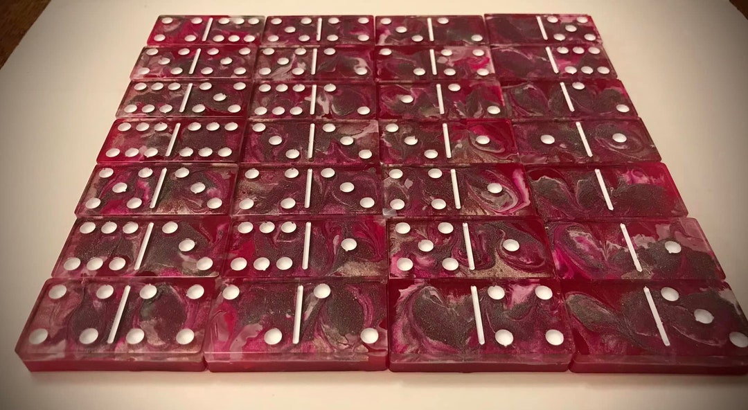 Double 6 - Pink Dominoes - Breast Cancer Awareness Inspired Dominoes ...