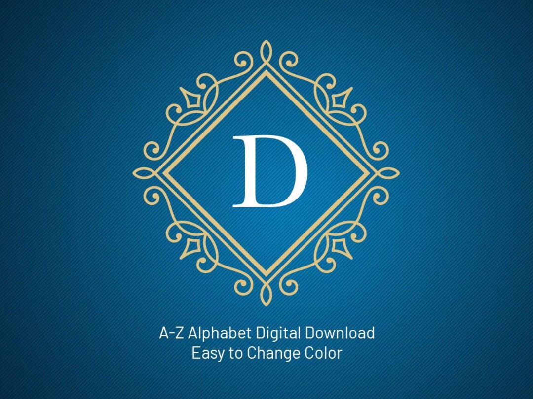 Initial Monogram Svg | Elegant Border Svg | Elegant Letters Svg ...