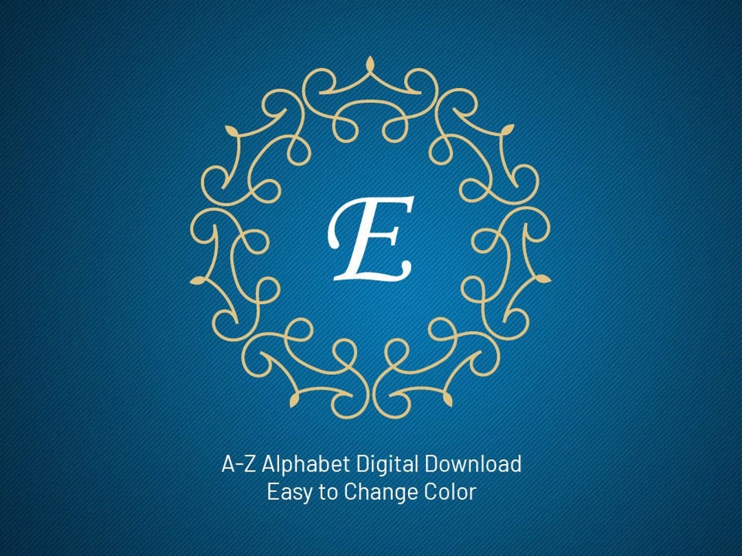 Initial Monogram Svg | Elegant Border Svg | Elegant Letters Svg ...