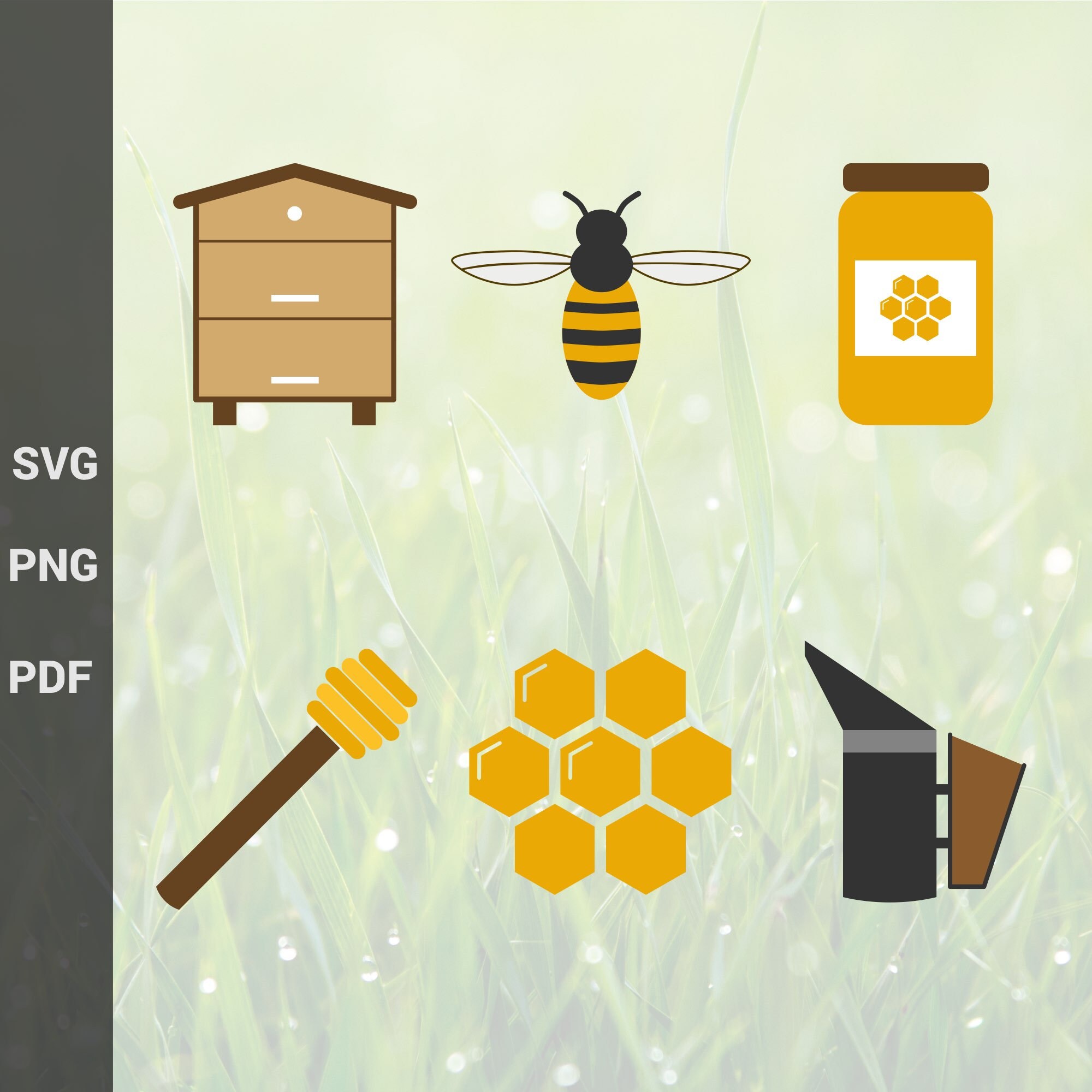 Beekeeper SVG & PNG Pack beehive Bee Honeycomb Honey Pot - Etsy