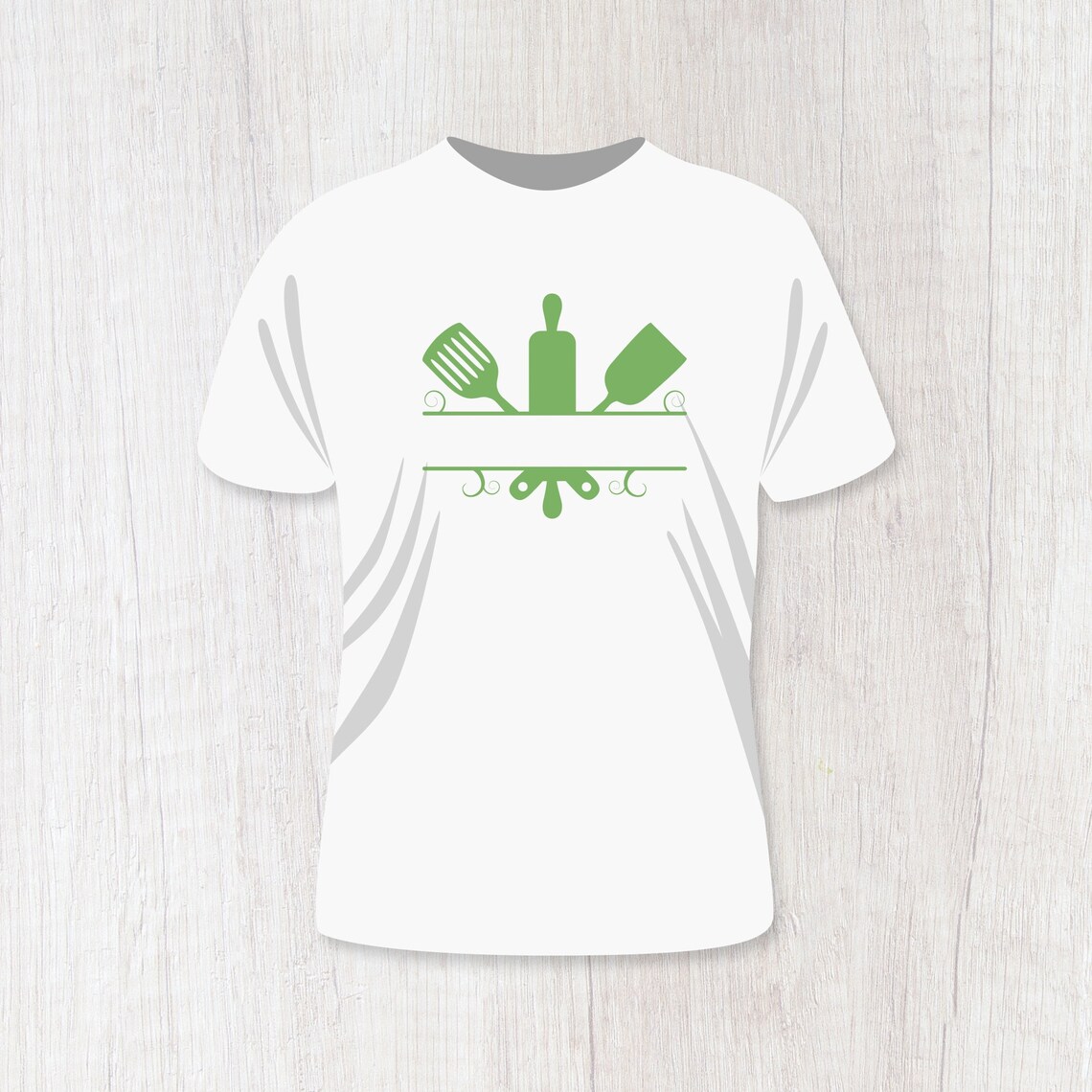 Baking Monogram SVG Flourish Kitchen Utensils Split Frame - Etsy