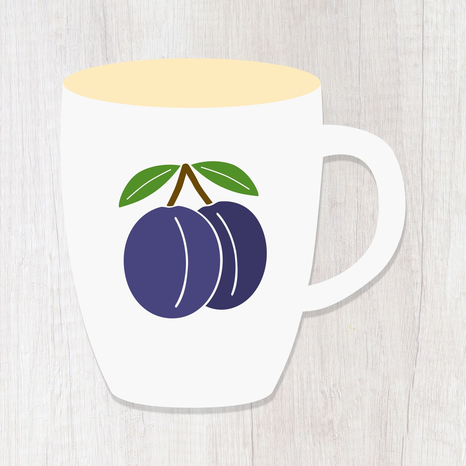Plum SVG Split Monogram Frame Name for Jam Label Recipe - Etsy