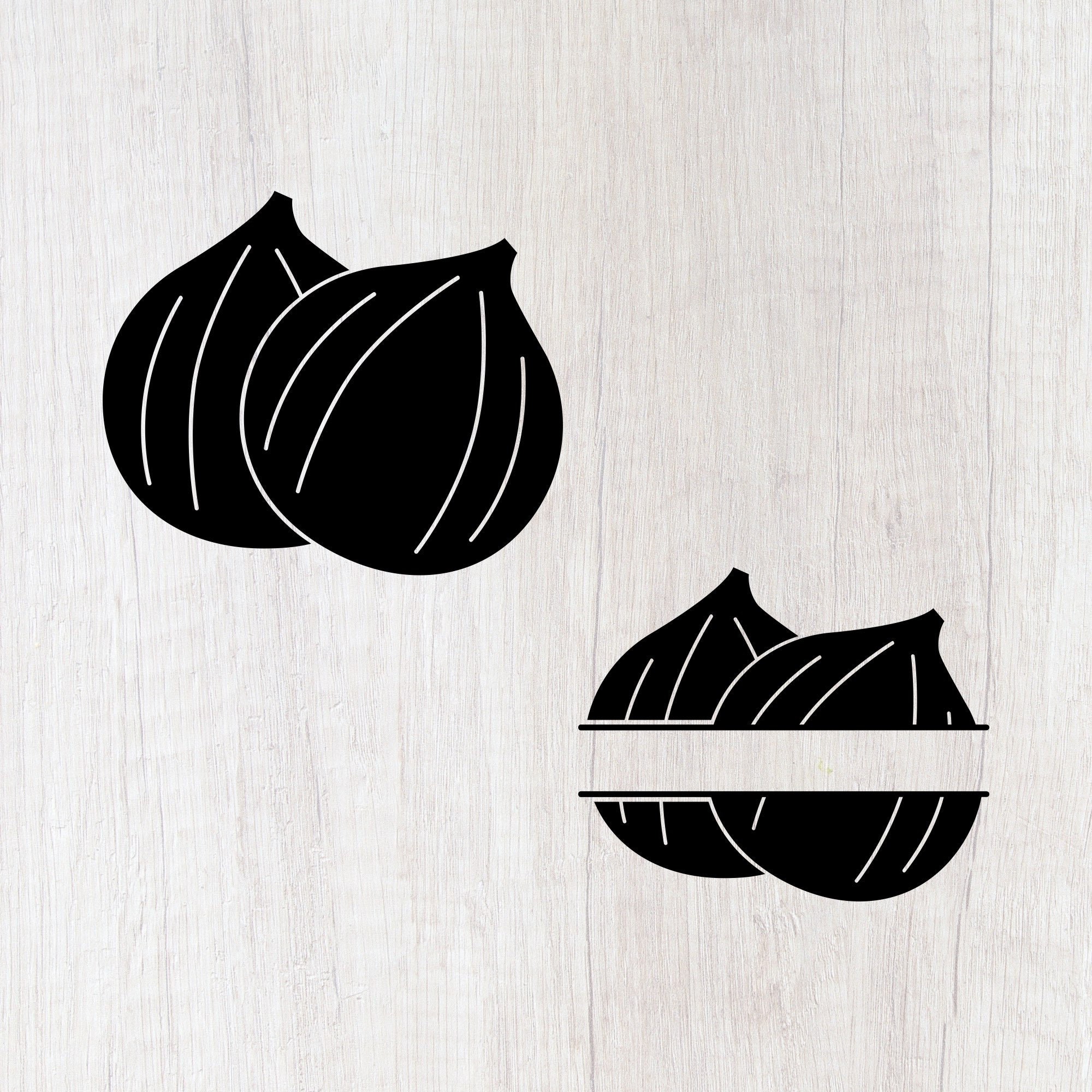 Fig SVG Outline and Split Monogram Frame Name for Jam Label - Etsy UK