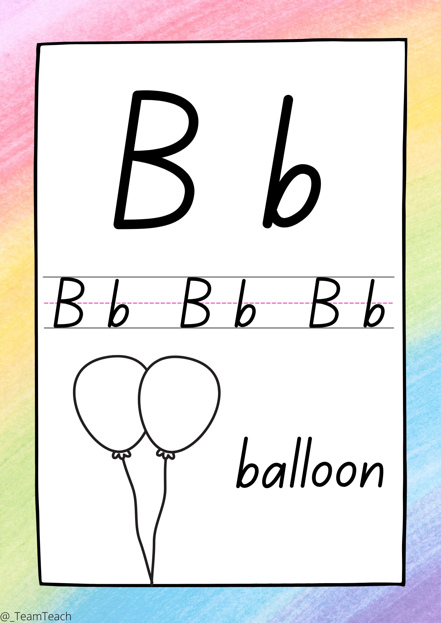 Alphabet Letter Display Watercolour Classroom Decor Digital Download - Etsy