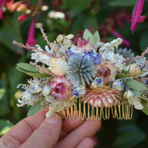 Floral Hair Comb - Etsy