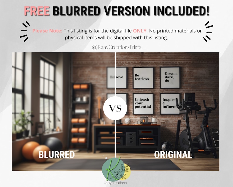 Zoom Backgrounds, Digital Gym Backdrops, Instant Download for Fitness ...