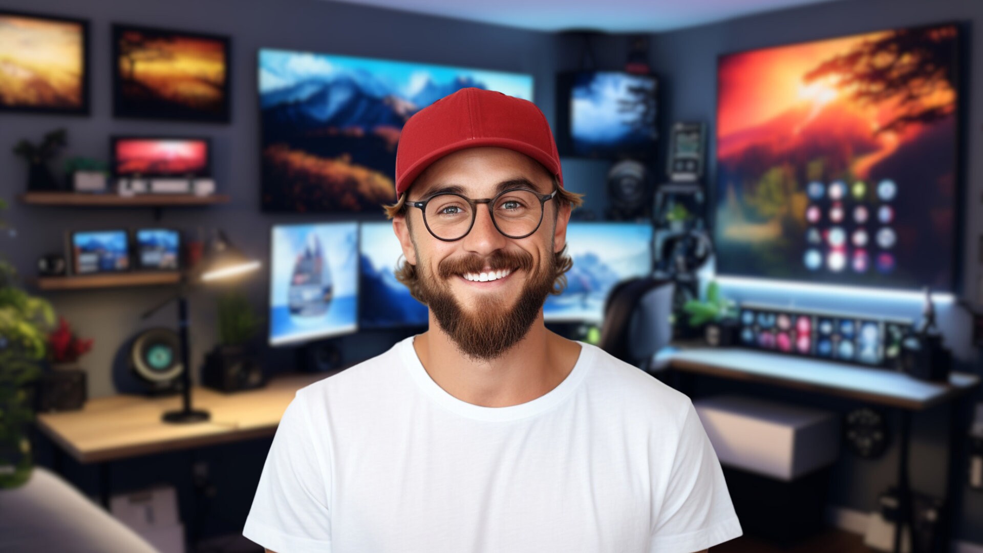 Youtube Studio Background, Virtual Digital Backdrops for Content ...
