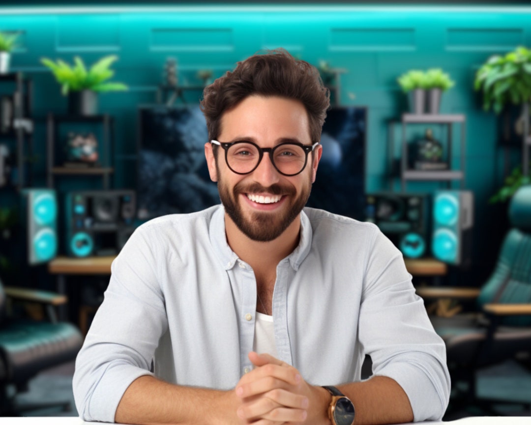 Youtube Studio Background, Virtual Digital Backdrops for Content ...