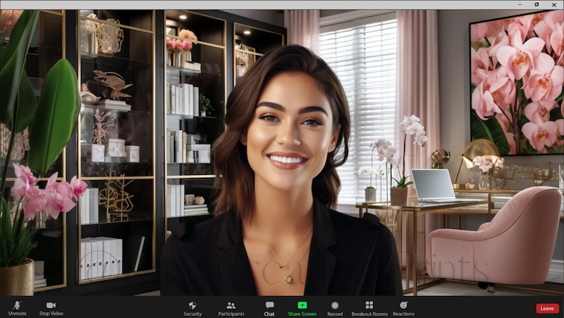 Microsoft Teams Backgrounds, Digital Office Backdrops, Instant Download ...
