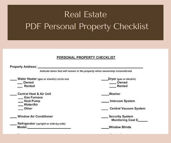Personal property checklist form estate planning - golfbars