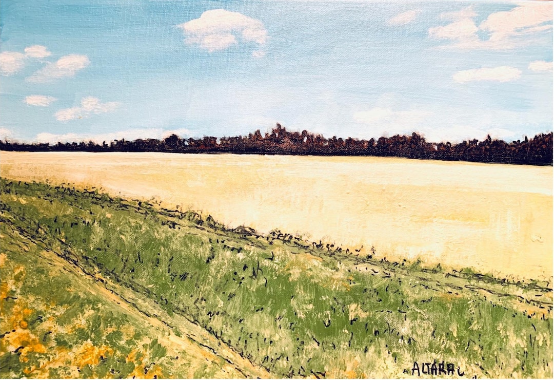Original Landscape Painting, Canada, Saskatchewan Prairies , Canola ...