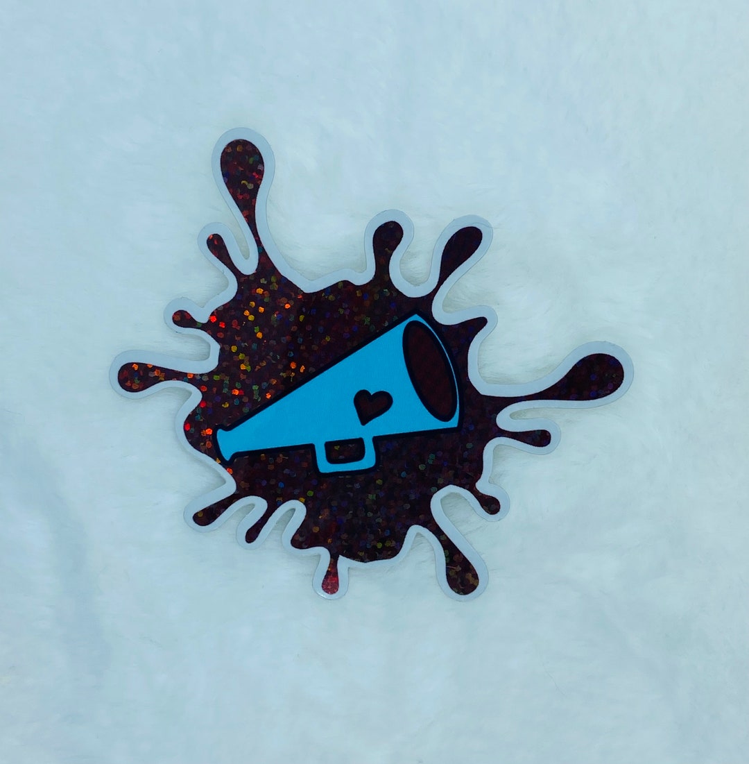 Cheer Megaphone Holographic Sticker - Etsy