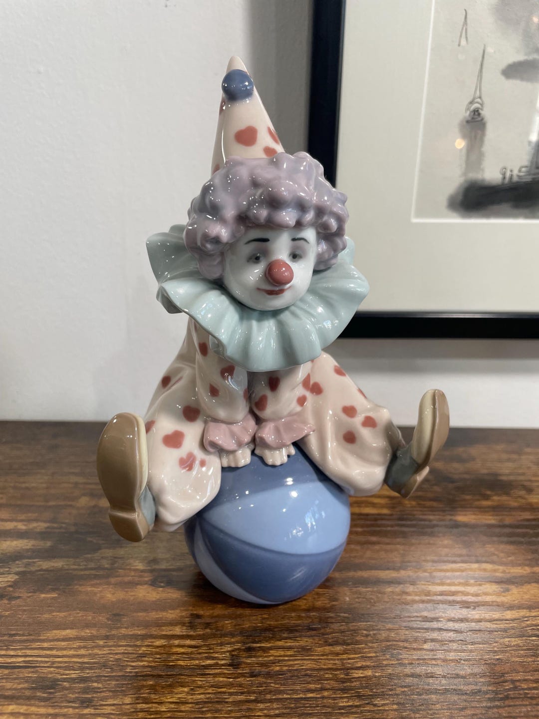 Lladro Collectible Figurine “clown Holding a Ball” - Etsy