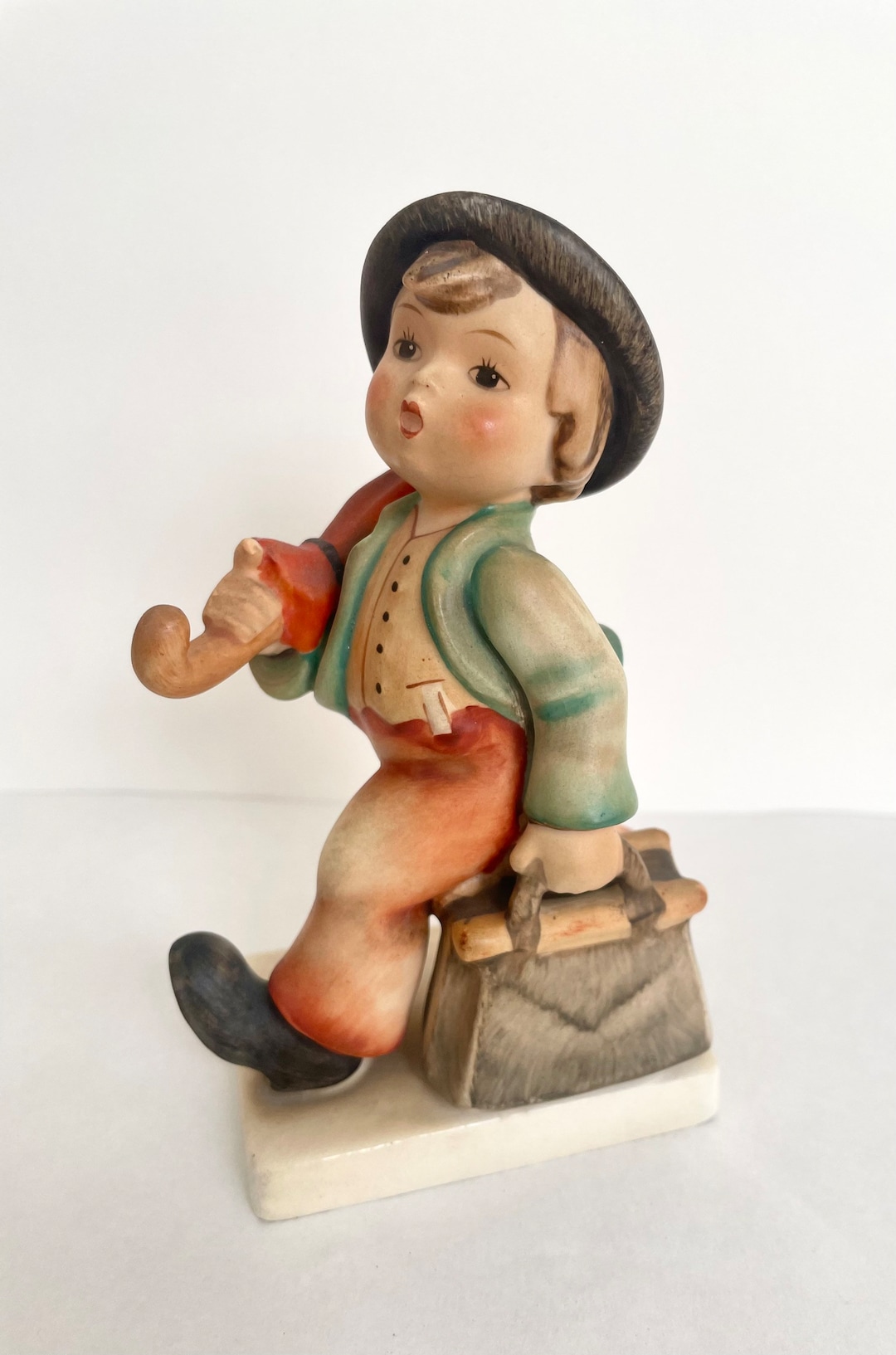 Goebel Hummel Merry Wanderer Figurine Boy With Bag and Umbrella - Etsy