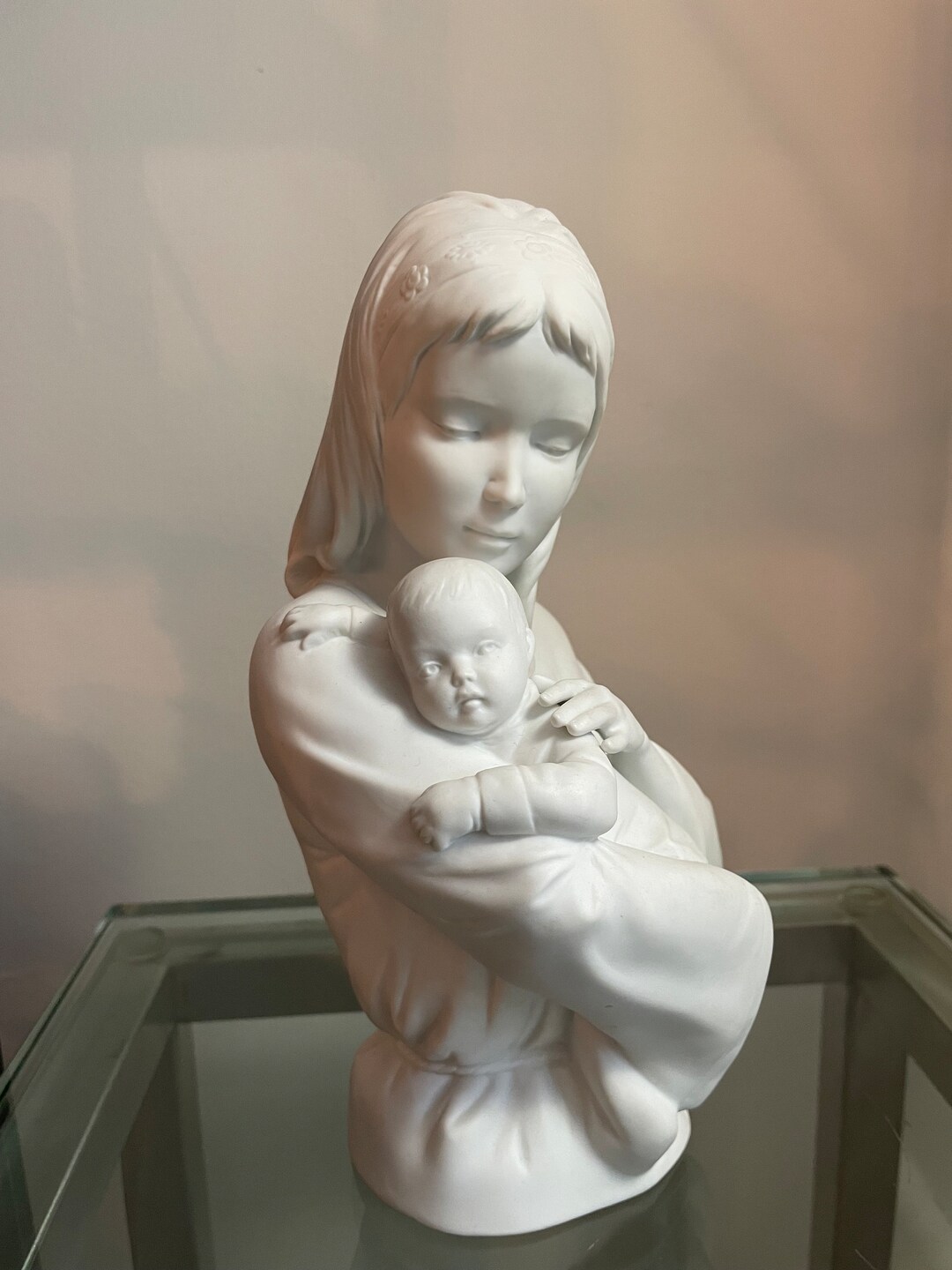 Kaiser Bisque Porcelain Bust “mother and Child” Sculpture - Etsy