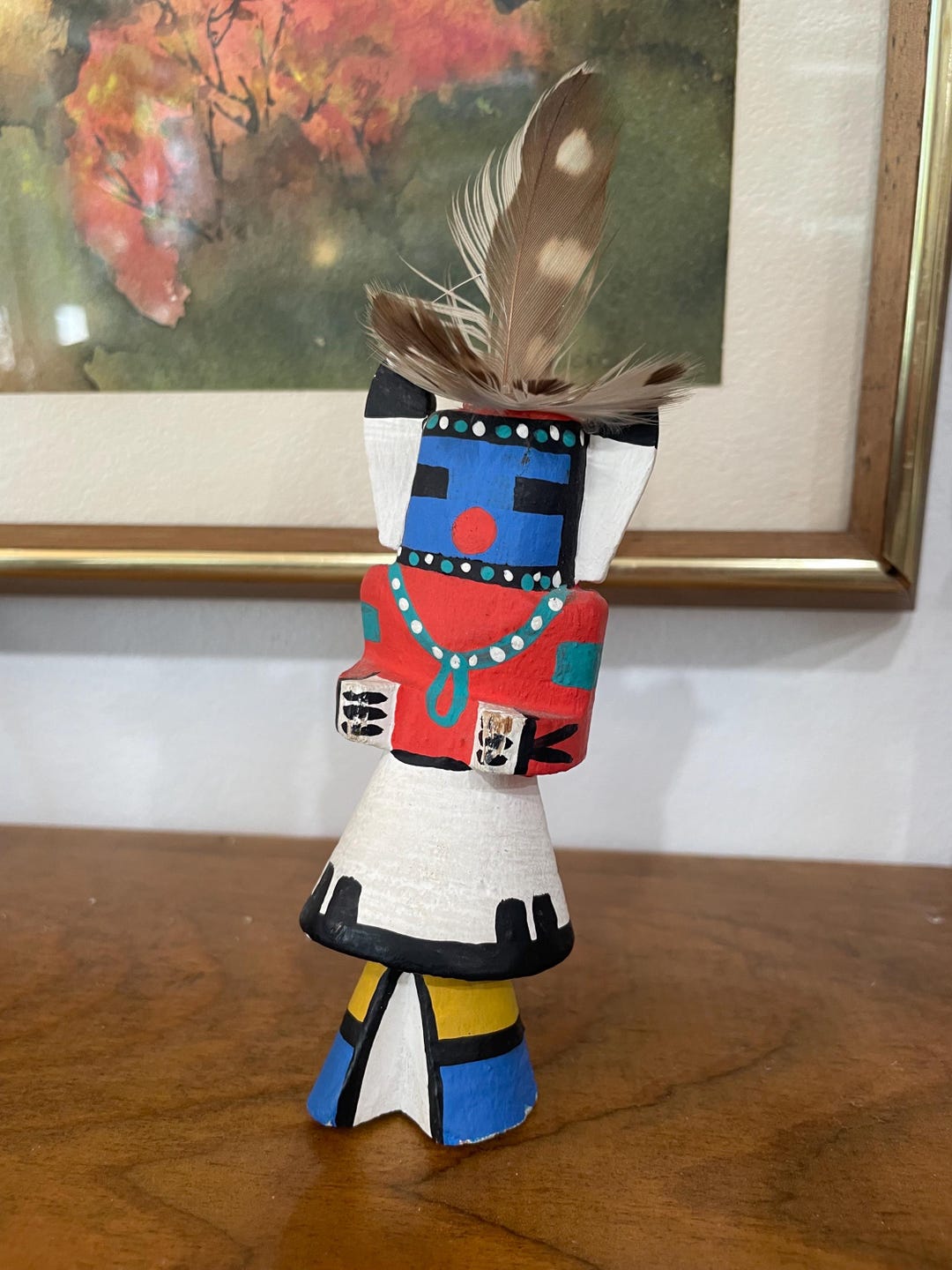 Small Hopi Kachina Doll Carved Red and Blue - Etsy