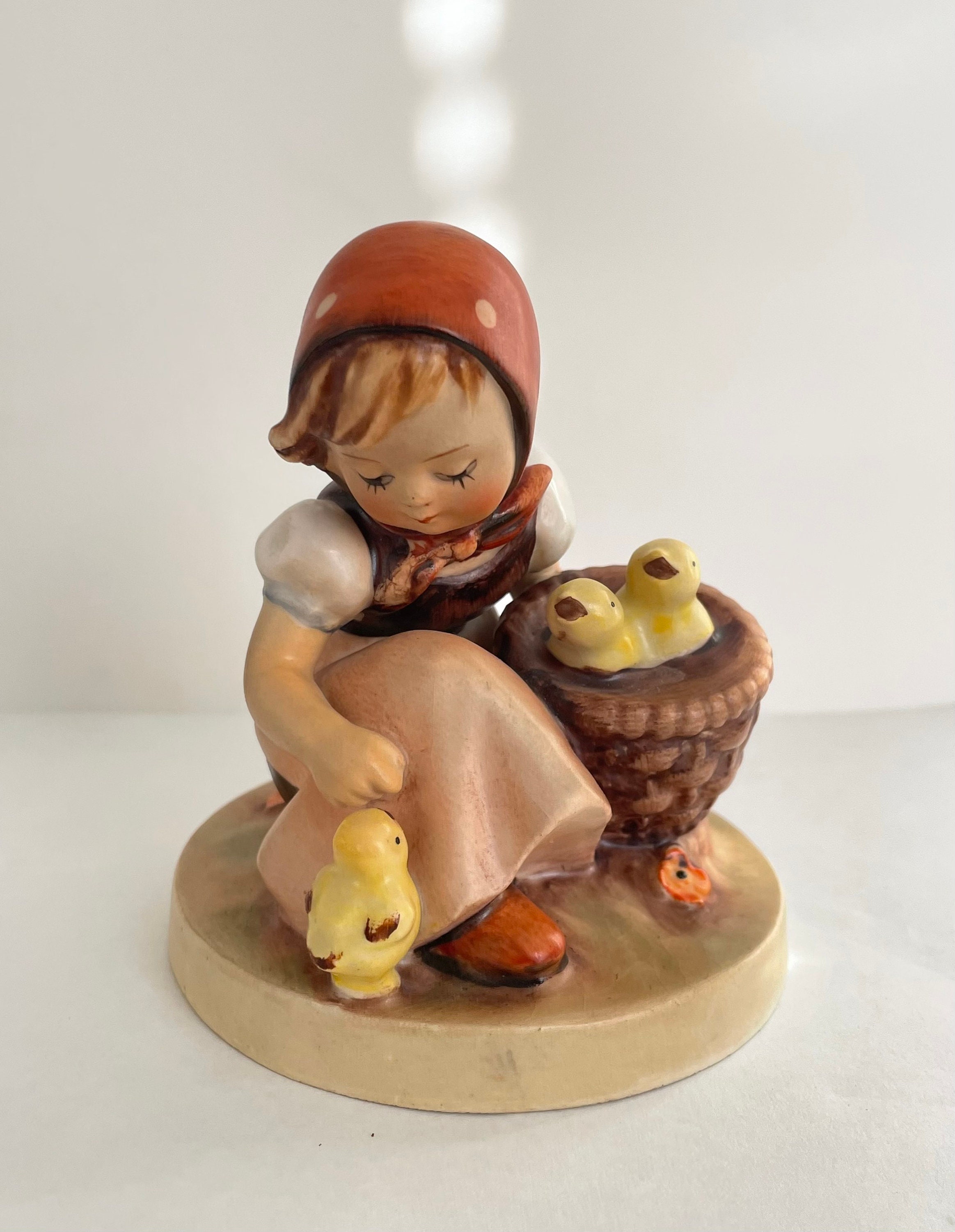 Vintage Goebel Hummel Figurine chick Girl Girl With Baby Chicks West ...