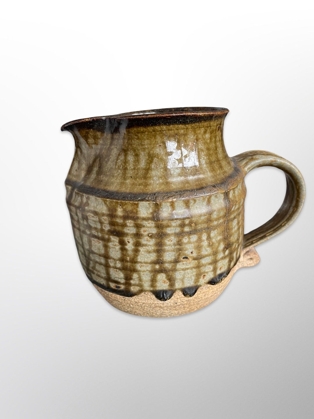 Art Pottery Pitcher Drip Glaze - Etsy