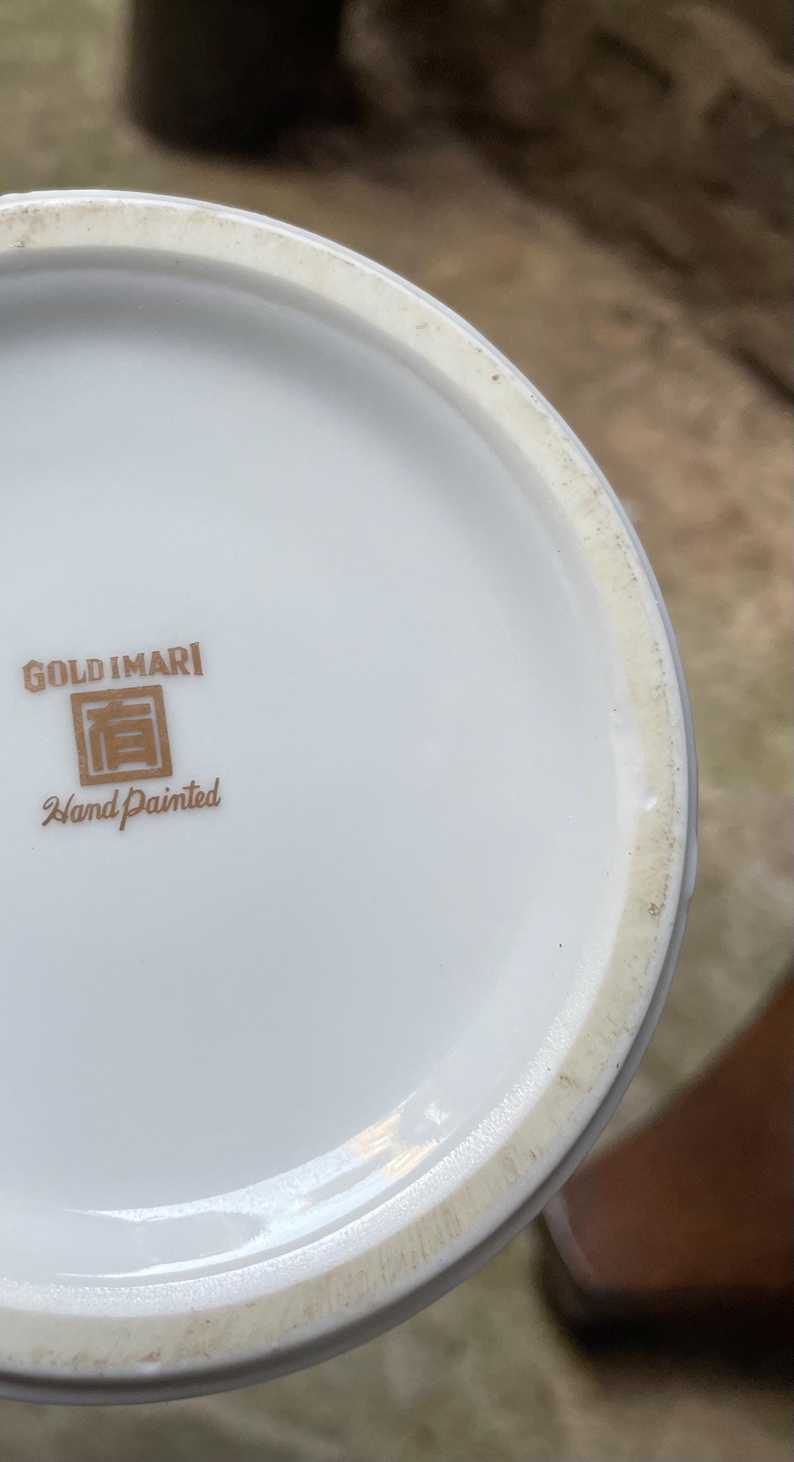 Gold Imari Japanese Porcelain Teal and Gold Hand Painted Vintage ...