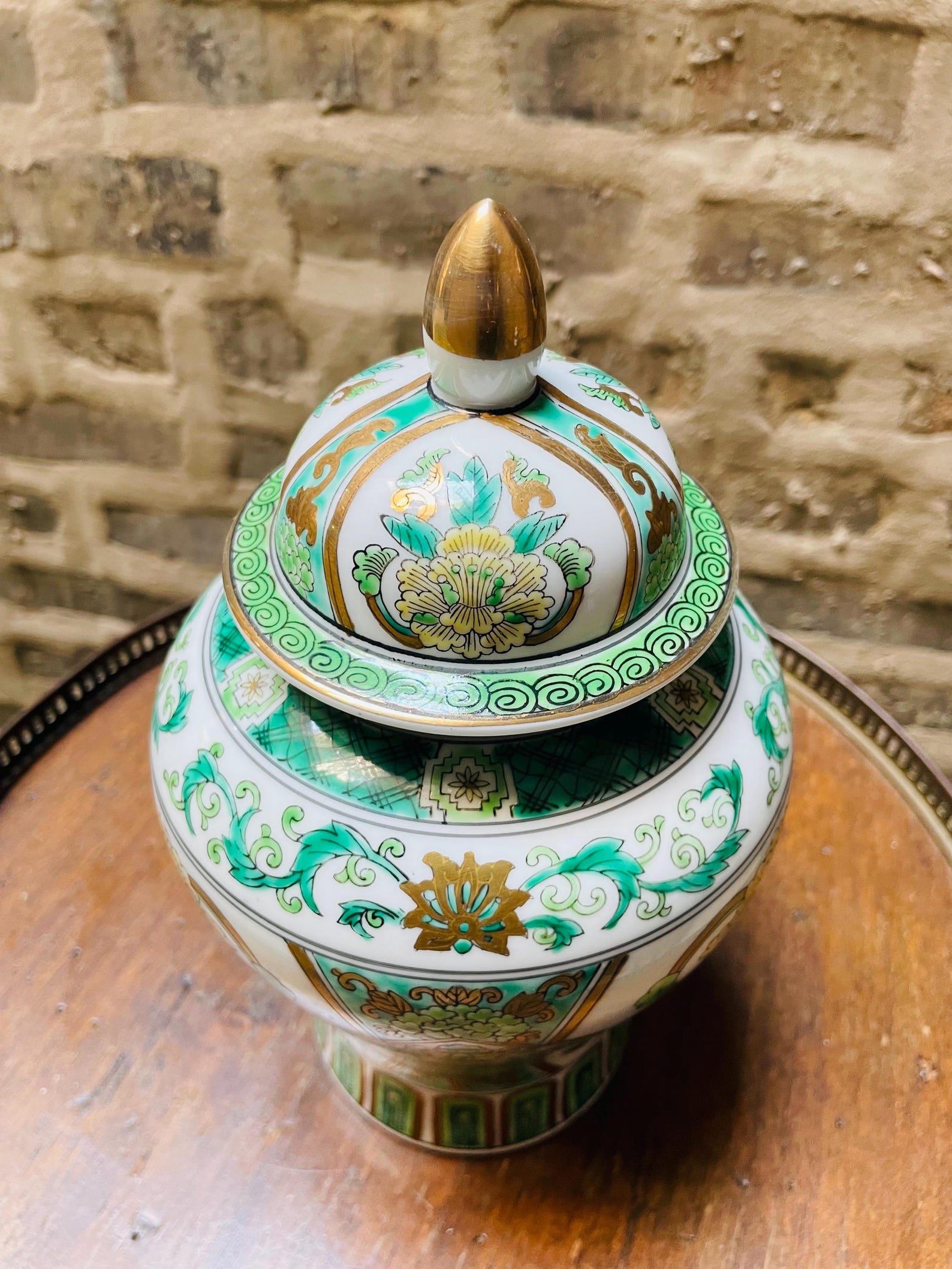 Gold Imari Japanese Porcelain Teal and Gold Hand Painted Vintage ...