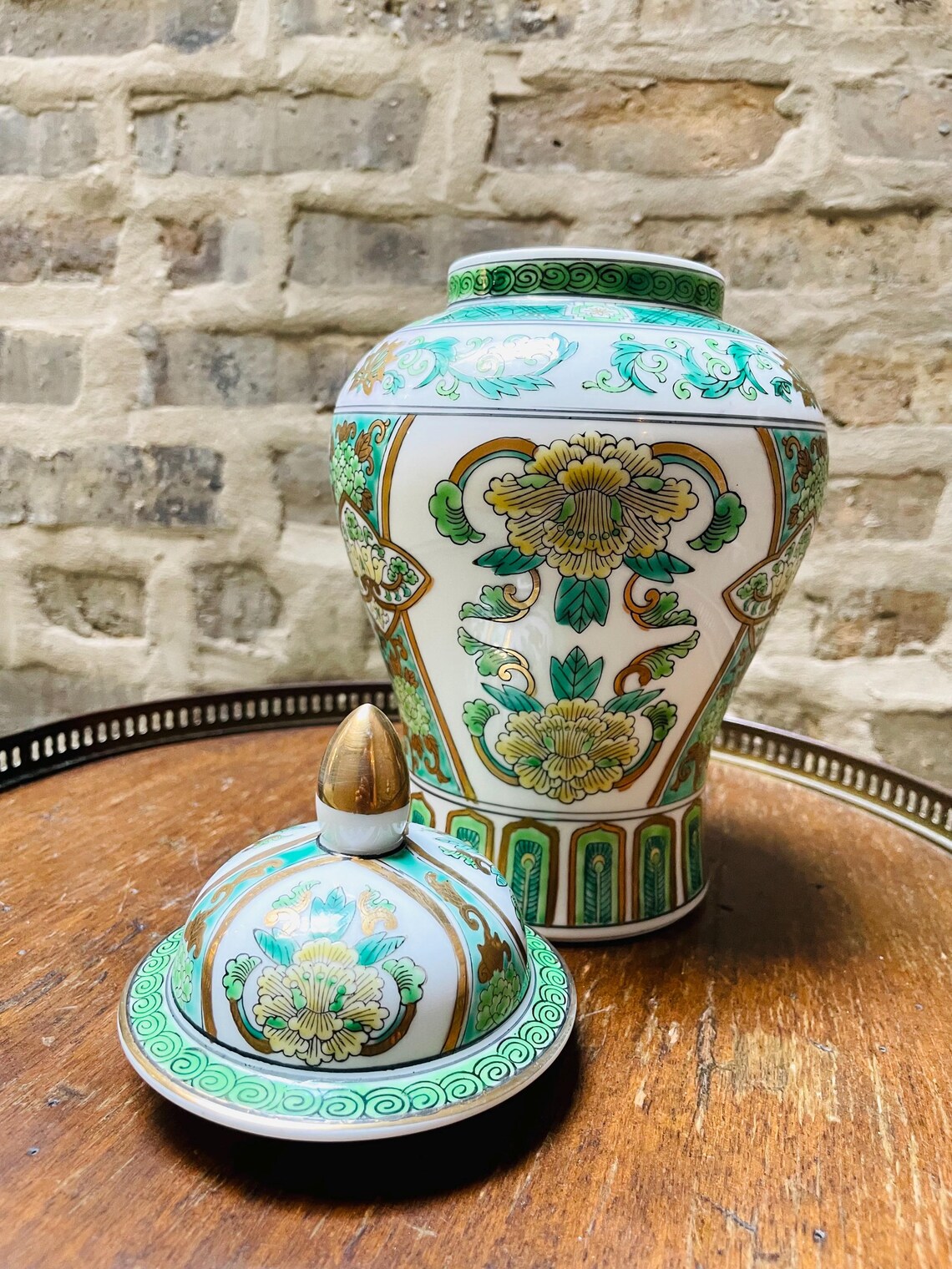 Gold Imari Japanese Porcelain Teal and Gold Hand Painted Vintage ...