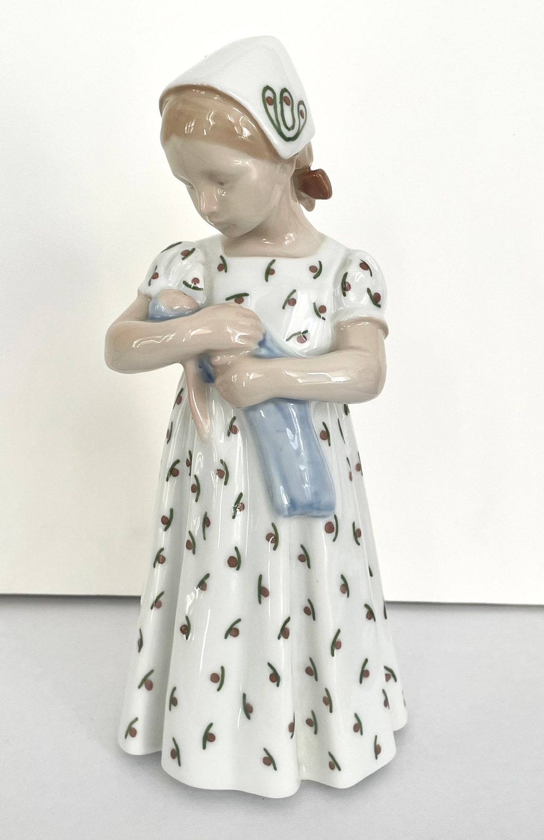 Royal Copenhagen Figurine Mary Girl Holding Her Doll White Dress - Etsy