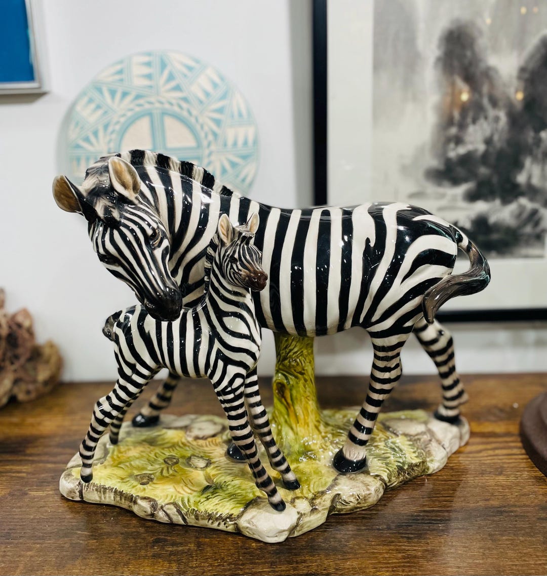 Terra Cotta Zebra Porceline Figurine Italy Ethan Allen - Etsy