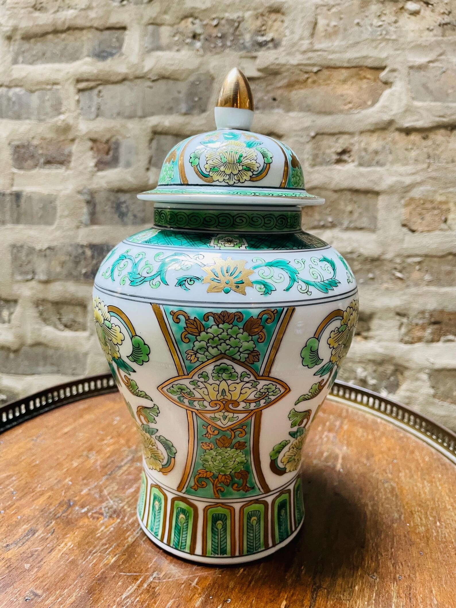 Gold Imari Japanese Porcelain Teal and Gold Hand Painted Vintage ...