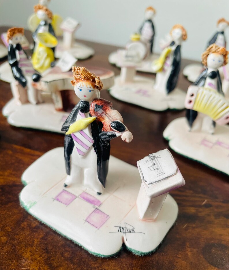 Set of 12 Zampiva Italian Art Porcelain Musical Figurines Orchestra ...