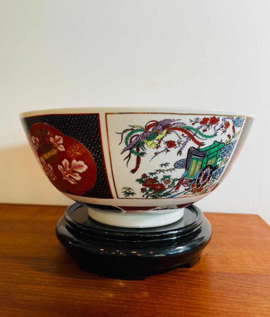 Large Porcelain Imari Bowl Japan - Etsy