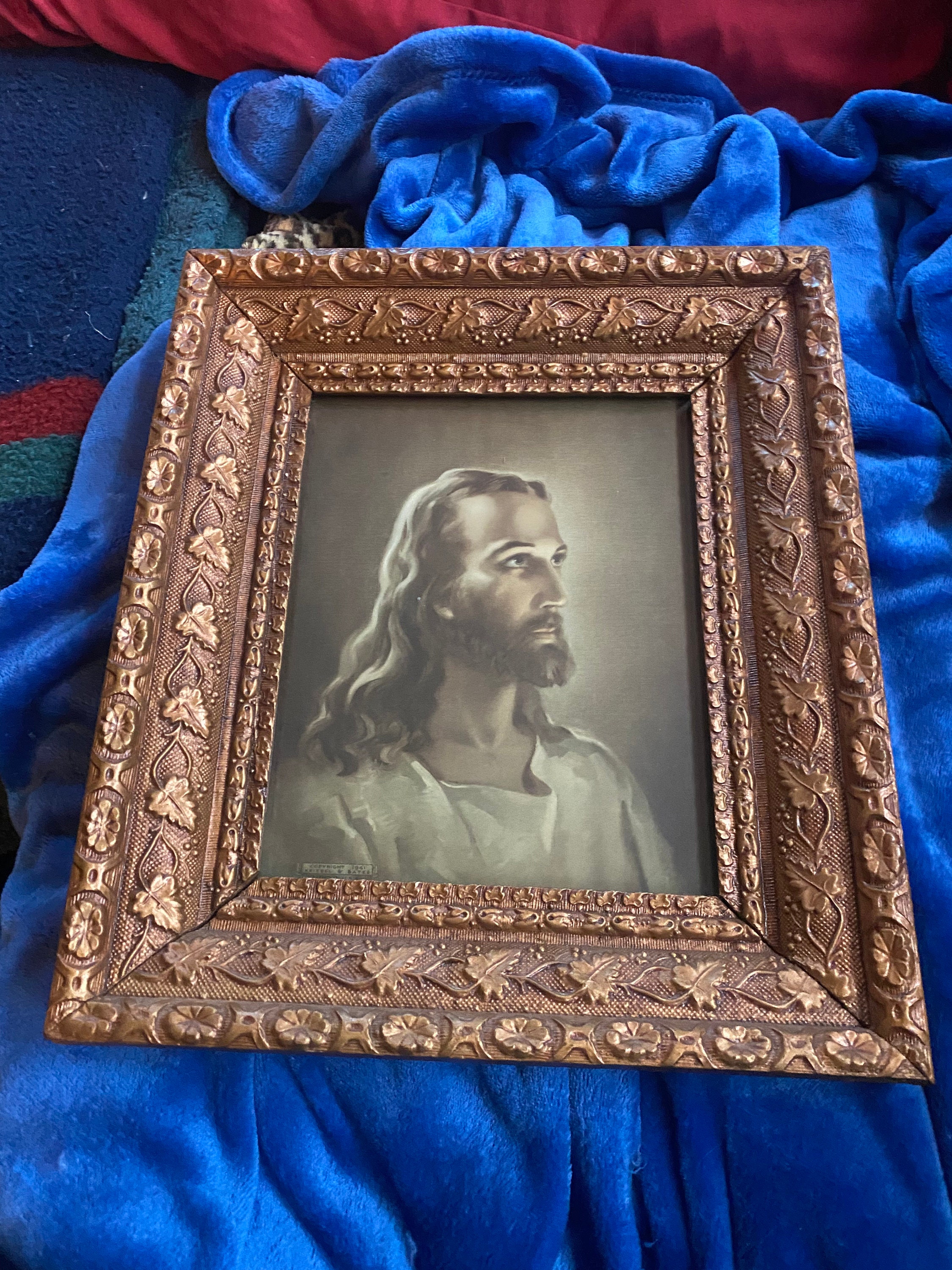 Gerffert Collection Sallman Head of Christ Catholic Framed Portrait ...