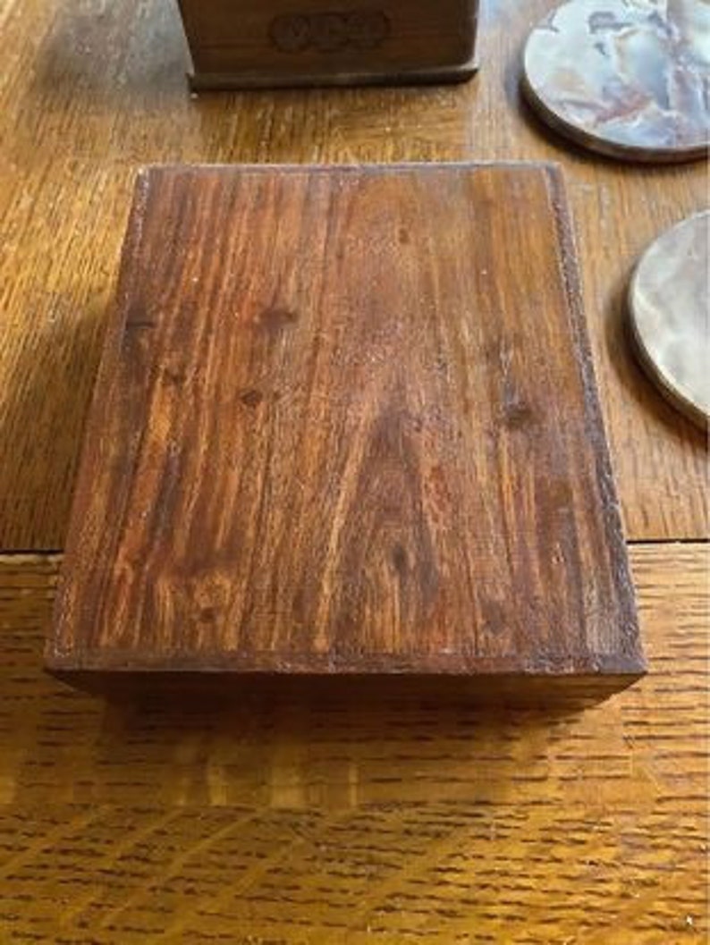 Indian Wooden Box With Lacquer Painting and Brass Trim - Etsy