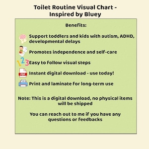 Bluey Style Potty Training Chart: Visual Toilet Routine for Toddlers ...