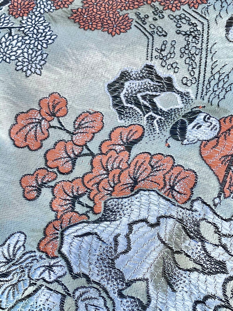 Vintage Oriental Silk Brocade Huge Dining Tablecloth - Etsy