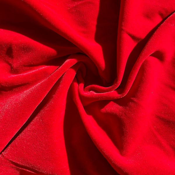 Red Velvet Fabric - Etsy