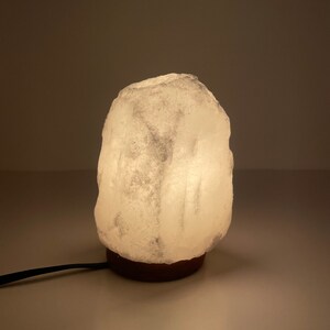 Natural Himalayan Salt White Lamp | Desk/livingroom/bedroom Lamp With ...