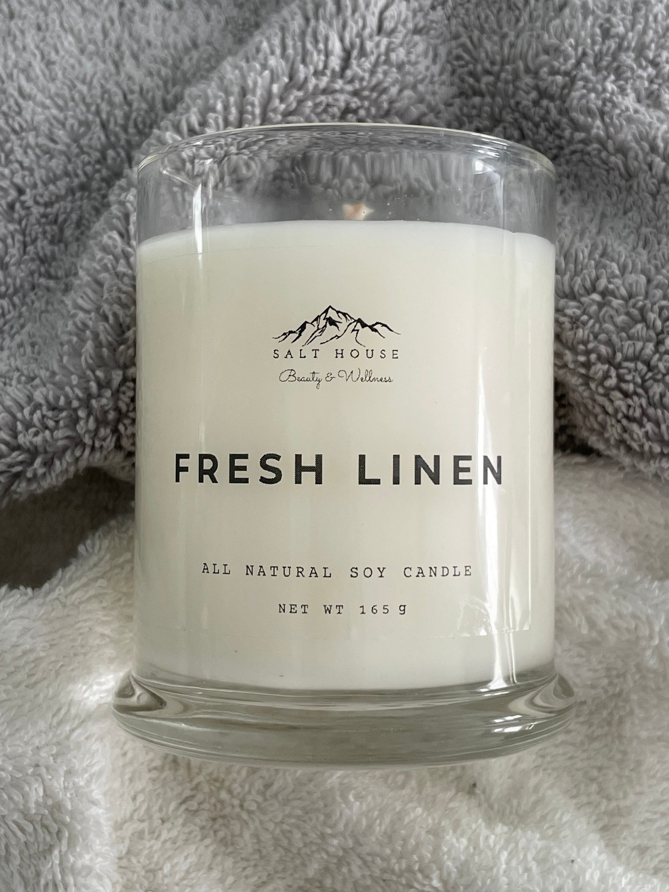 Fresh Linen Candle Fresh, Clean Scent 100% Soy Wax Candle Vegan Paraben ...