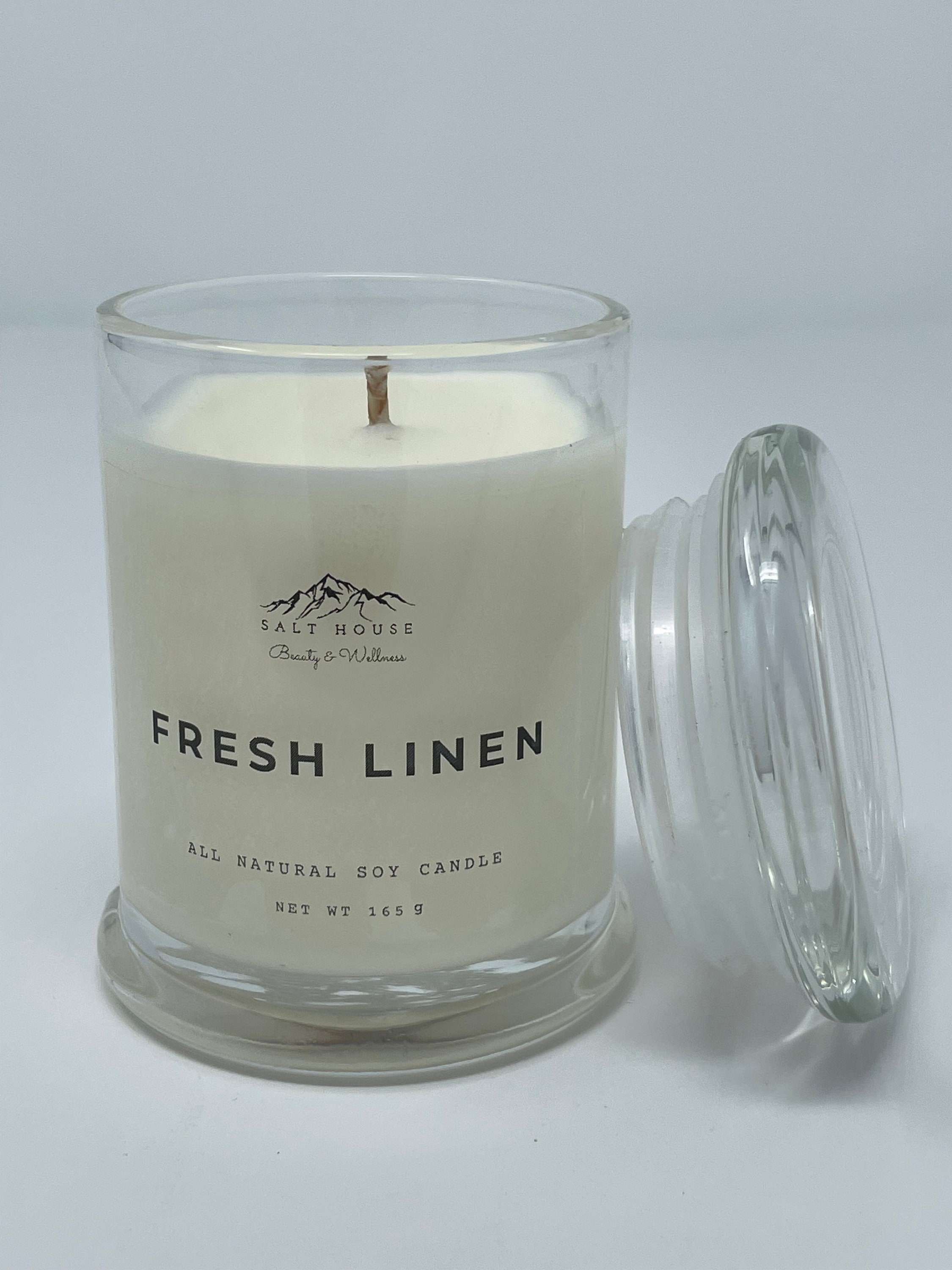 Fresh Linen Candle Fresh, Clean Scent 100% Soy Wax Candle Vegan Paraben ...