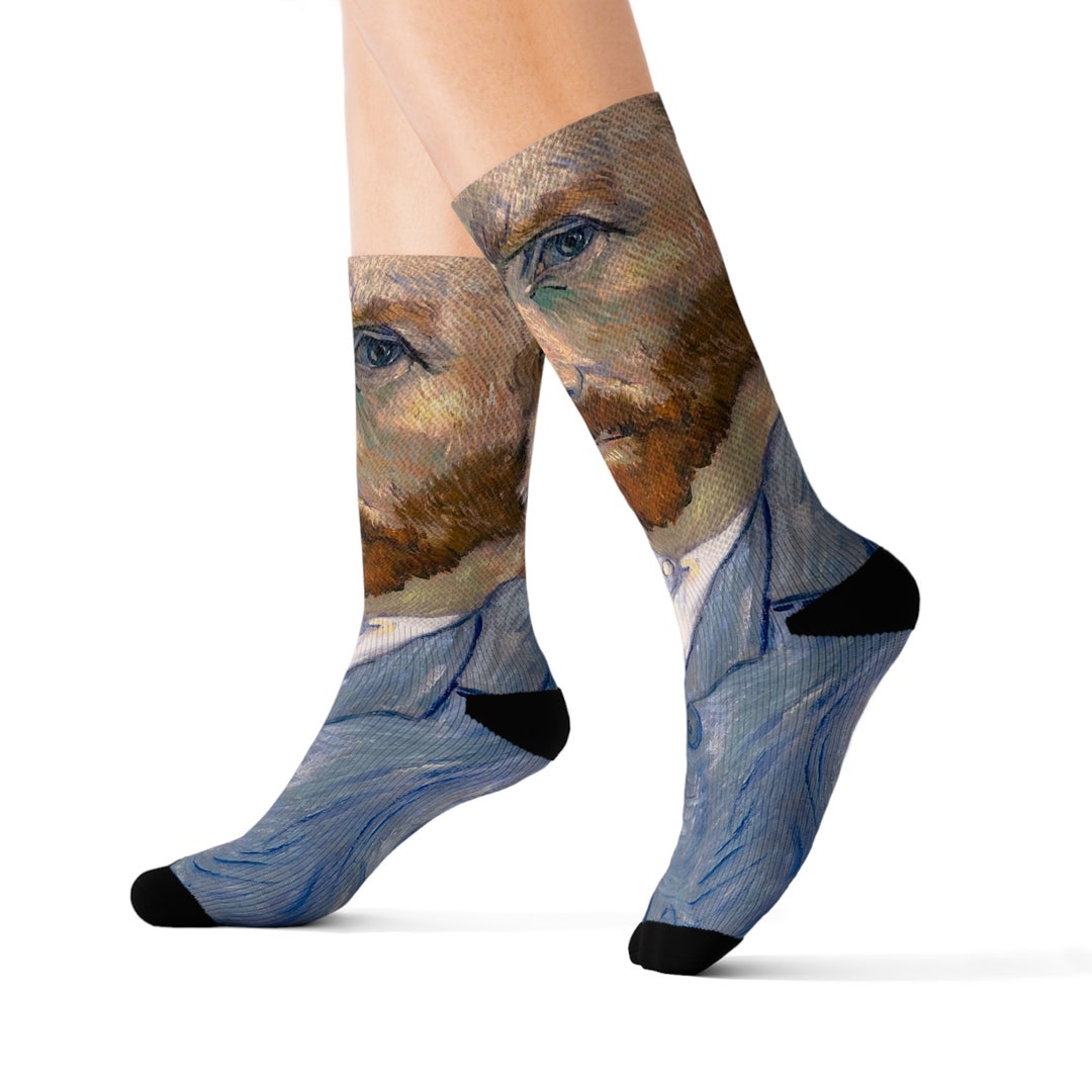 Van Gogh Socks Van Gogh Portrait Van Gogh Gift for Women - Etsy