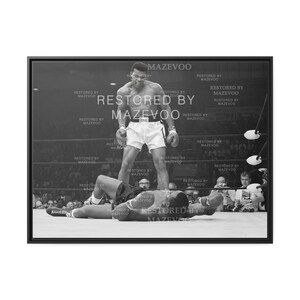 Muhammad Ali Canvas Print | Ali Poster Wall Art Vintage Boxing Victory ...