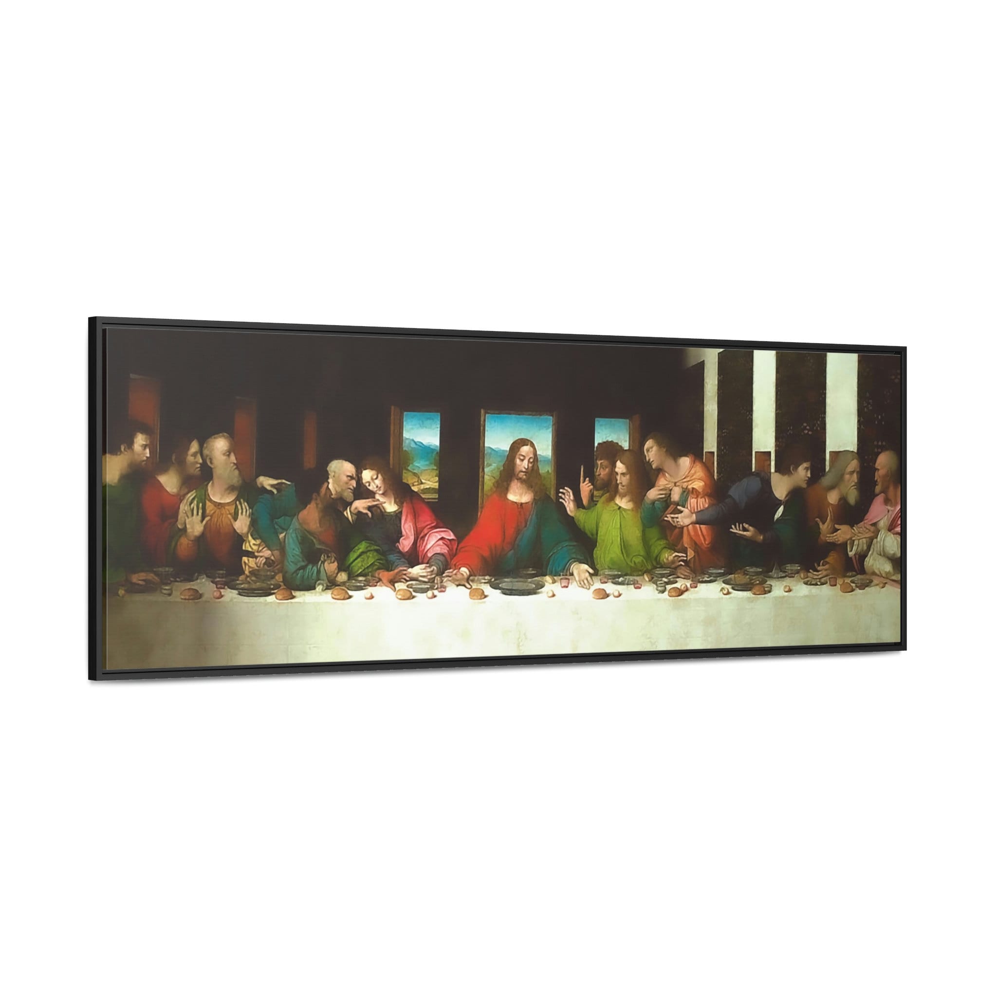 Last Supper Wall Art Framed Canvas the Last Supper Painting - Etsy
