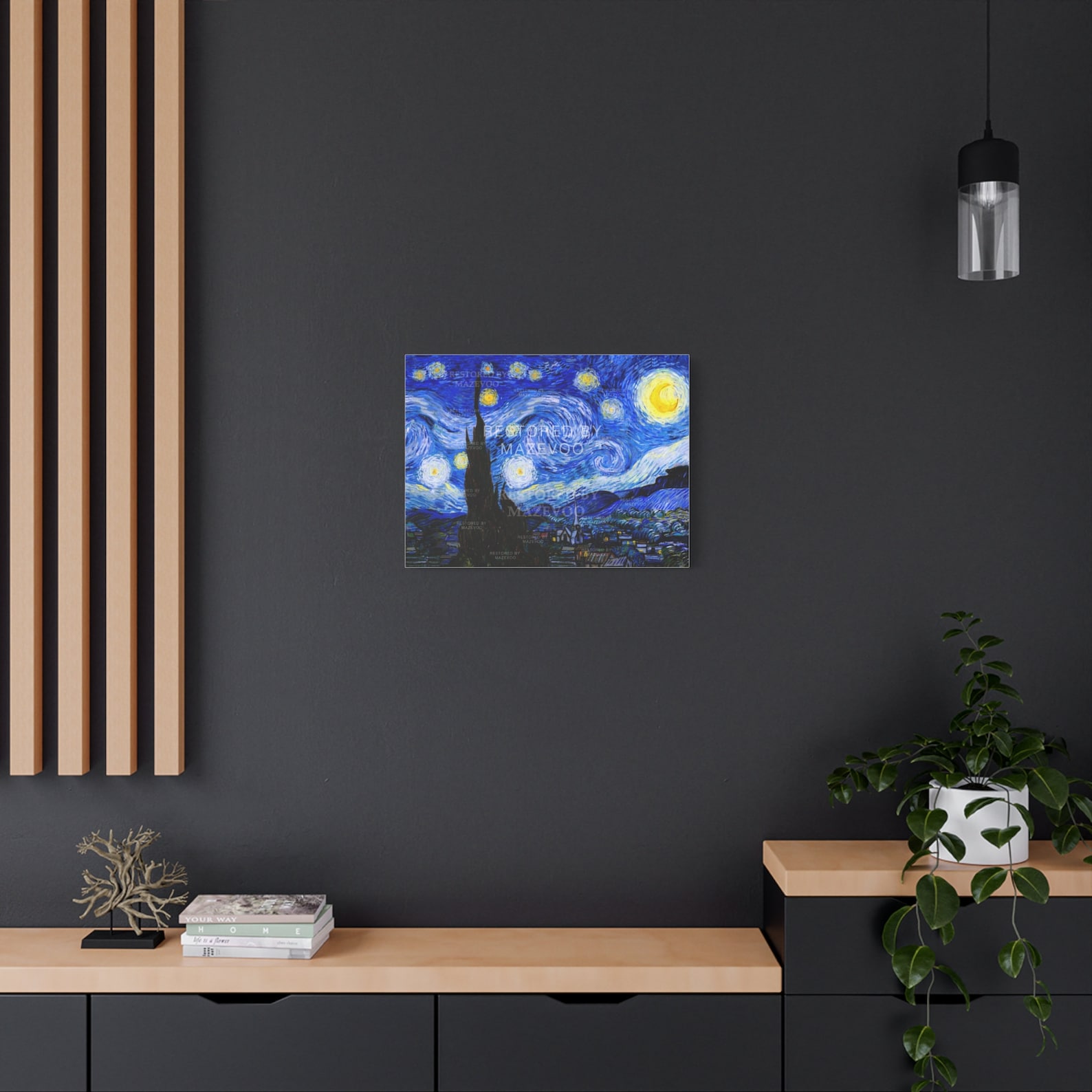 Starry Night Canvas Wall Art | Starry Night Poster Print | Van Gogh ...
