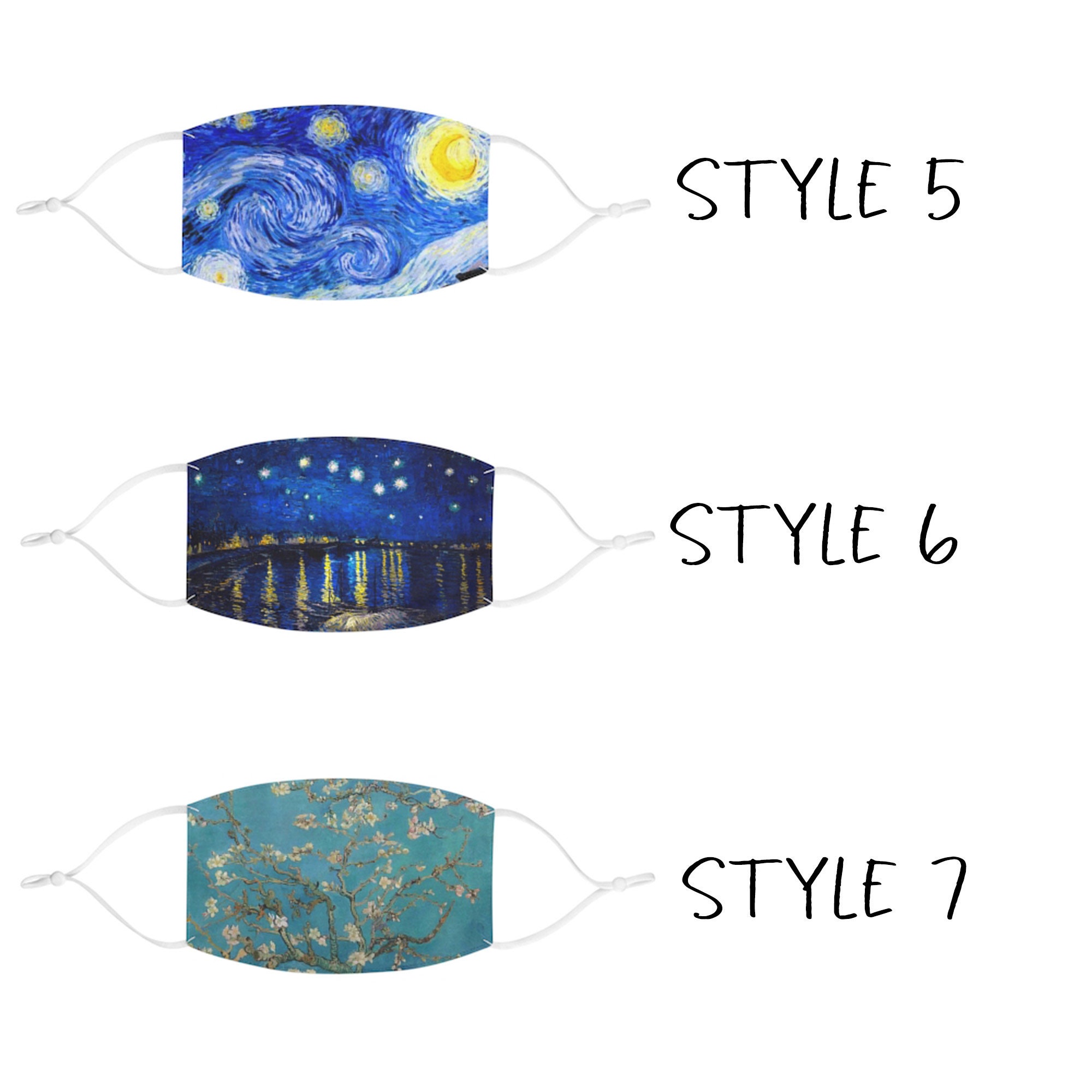 Vincent Van Gogh Mask Van Gogh Face Mask Van Face Mask - Etsy